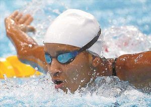 Andreína Pinto, Oro y Plata en Charlotte - Natación